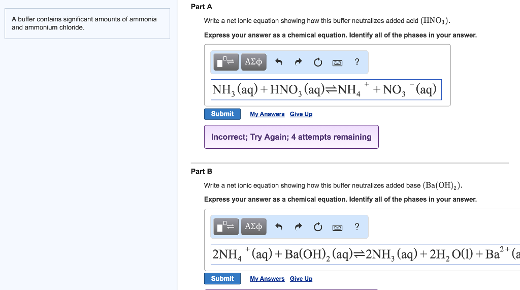 Solved Part A A Buffer Contains Significant Amounts Of