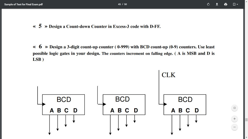 Solved 3 Complete The Following Timing Diagram For The