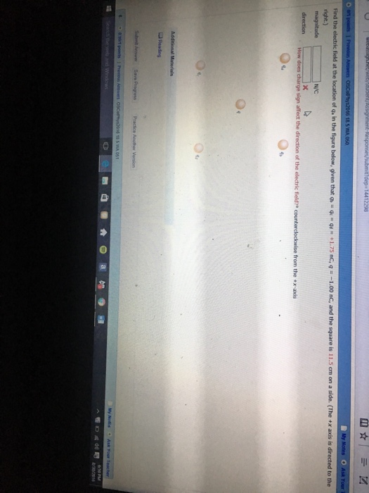 Solved find the electric field at the location of qa in the | Chegg.com