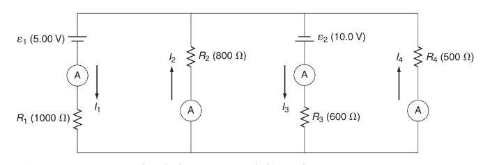 Solved How do I calculate I1, I2, I3 and I4 using Kirchooff | Chegg.com