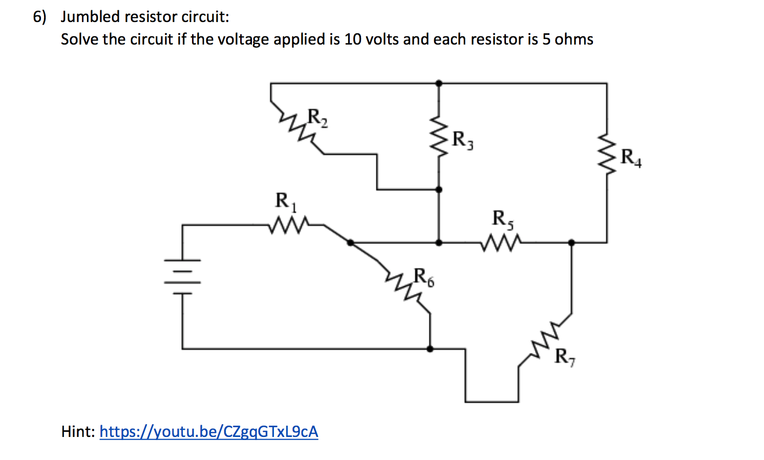 Solved Solve the circuit means find the total resistance, | Chegg.com