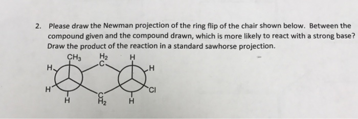 Solved Draw the Newman projection of the ring flip of the | Chegg.com