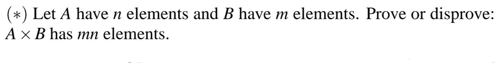 Solved Let A Have N Elements And B Have M Elements Prove Or