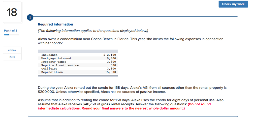 Solved Check my work 18 Required information [The following | Chegg.com