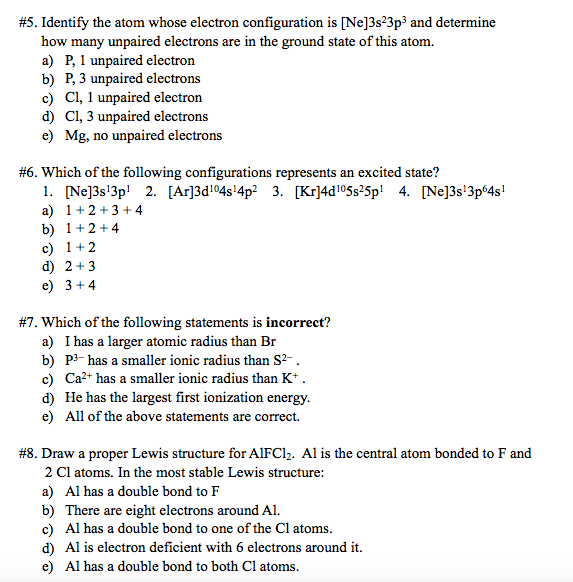 Solved Identify the atom whose electron configuration is | Chegg.com
