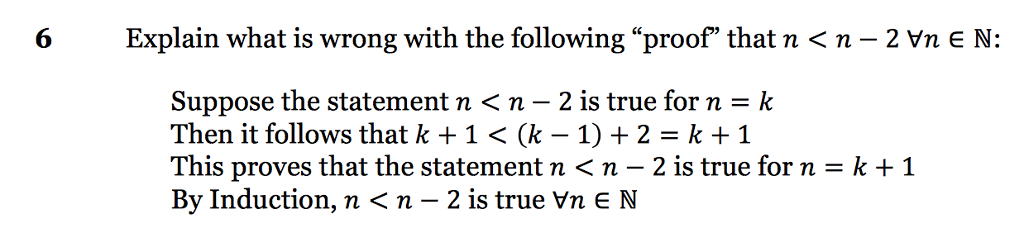 Solved 6 Explain what is wrong with the following "proof" | Chegg.com