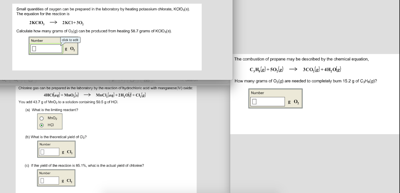 Solved Small quantities of oxygen can be prepared in the | Chegg.com