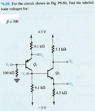 Solved For the circuit shown in, find the labeled node | Chegg.com
