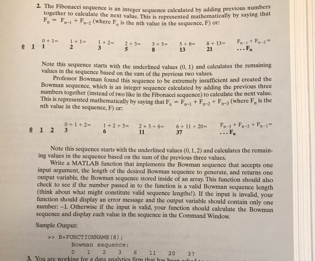 Solved The Fibonacci sequence is an integer sequence | Chegg.com Solved The Fibonacci sequence is an integer sequence | Chegg.com