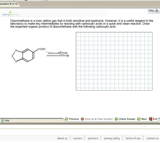 Solved Diazomethane is a toxic yellow gas that is both | Chegg.com