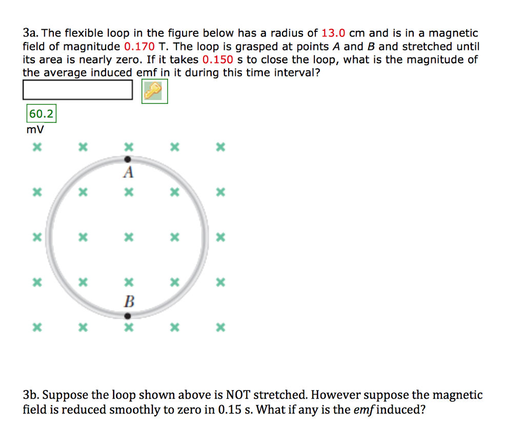 Solved 3a. The flexible loop in the figure below has a | Chegg.com