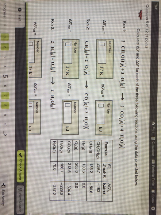 Solved Calculate delta S^0 and delta G* for each of the | Chegg.com