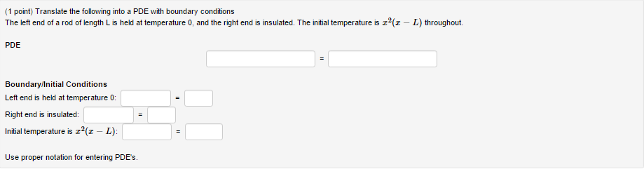 Solved Translate the following into a PDE with boundary | Chegg.com