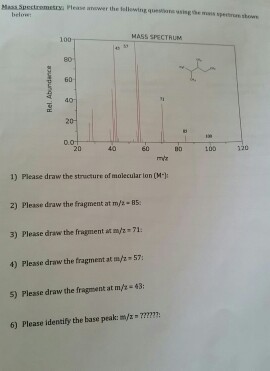 Solved please answer the following questions using mass | Chegg.com