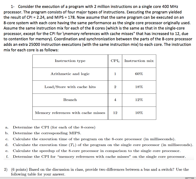 Consider The Execution Of A Program With 2 Million 1575