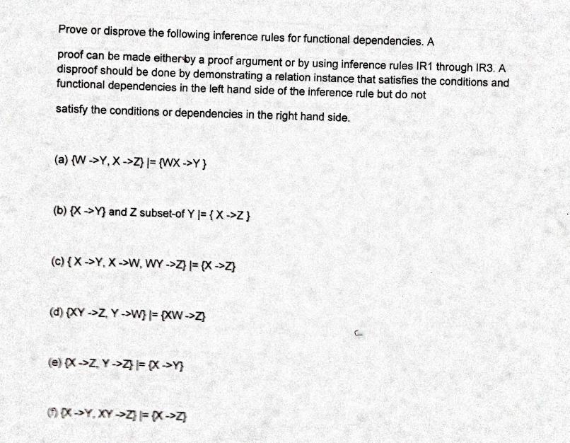 Solved Prove or disprove the following inference rules for | Chegg.com