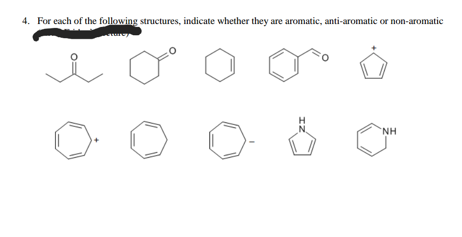 Solved For each of the following structures, indicate | Chegg.com