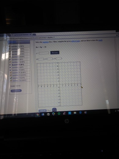 Solved 6x+2y=12 | Chegg.com