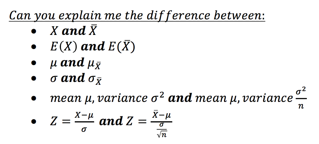 Solved Can you explain me the difference between: X and X | Chegg.com