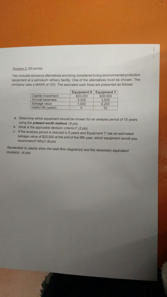 Solved Problem 2 (20 points) Two mutually exclusive | Chegg.com