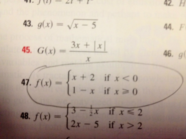Solved 42. H 43 45. G() x 2 if x Solved 42. H 43 45. G() x 2 if x