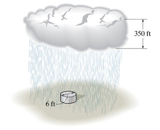 Solved The rain cloud has an approximate volume of 6 cubic | Chegg.com
