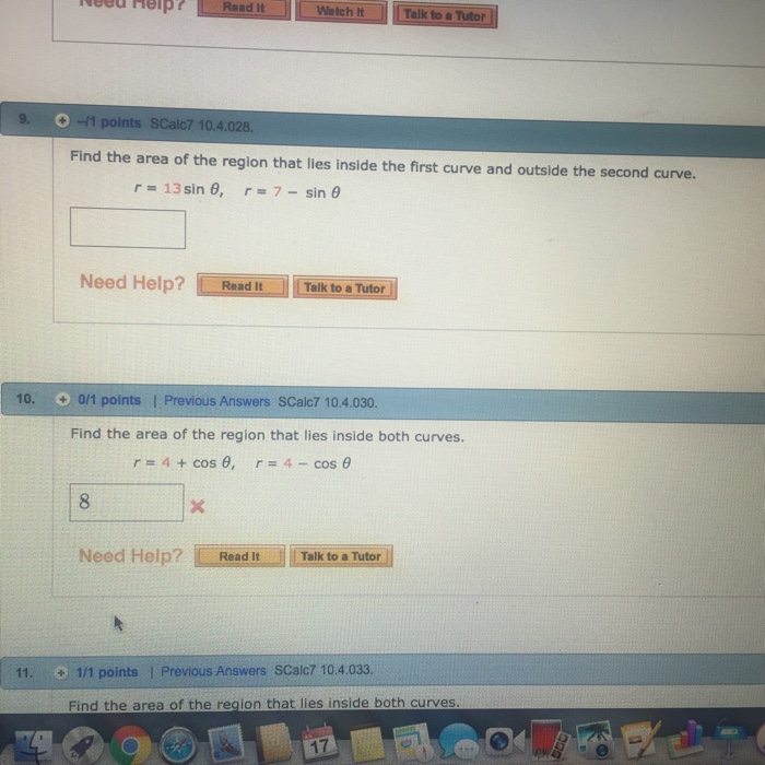 Solved Find the area of the region that lies inside the | Chegg.com