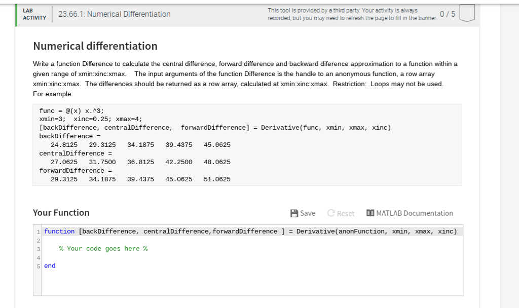 Solved LAB ACTIVITY This tool is provided by a third party. | Chegg.com