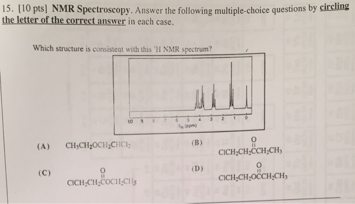 Solved NMR Spectroscopy. Answer the following | Chegg.com