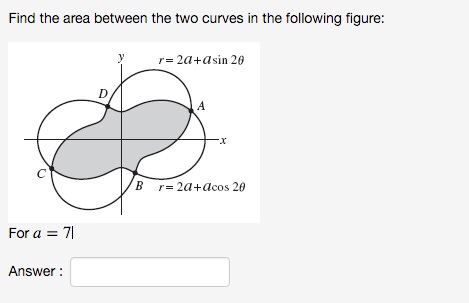 Solved Find the area between the two curves in the following | Chegg.com