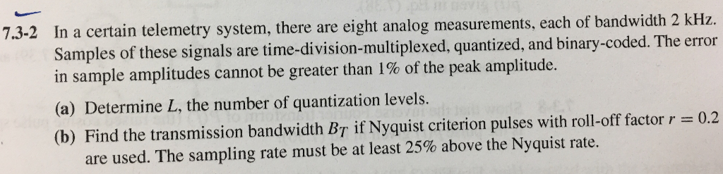 Solved certain telemetry system, there are eight analog | Chegg.com