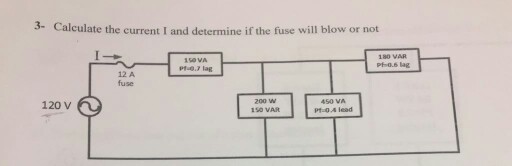 Solved Calculate the current I and determine if the fuse | Chegg.com