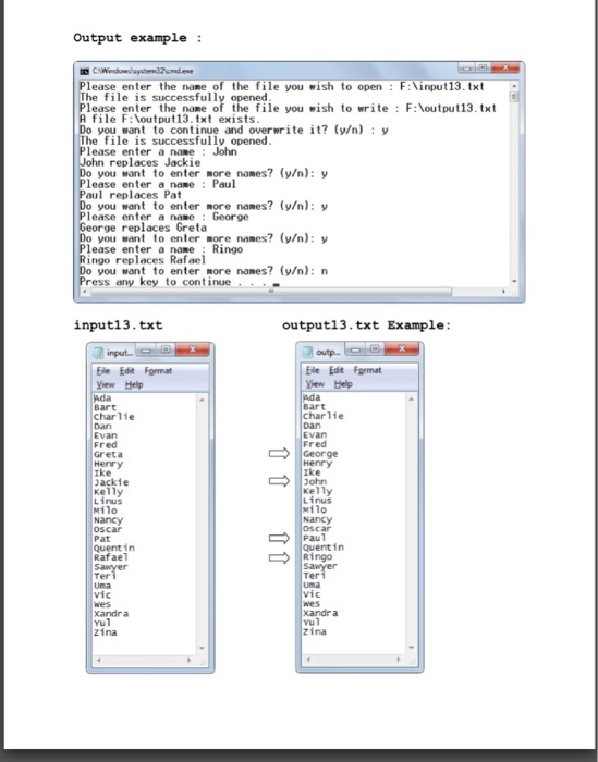Solved Create a list management program with file access. | Chegg.com