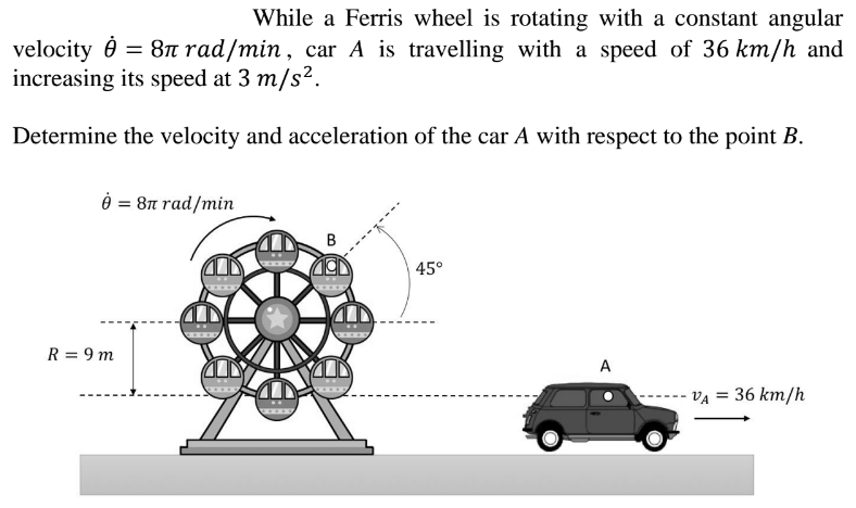 Solved While a Ferris wheel is rotating with a constant | Chegg.com