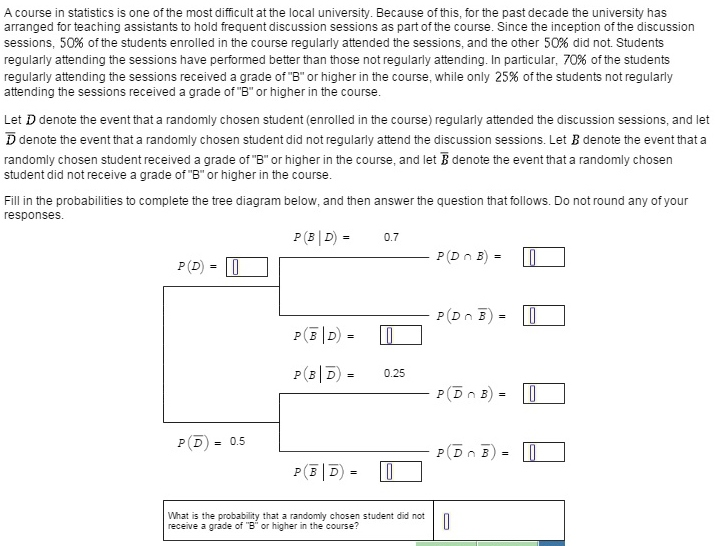 Solved A course in statistics is one of the most difficult | Chegg.com