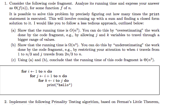Solved 1 Consider The Following Code Fragment Analyze Its