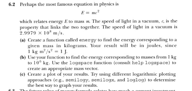 Solved Perhaps the most famous equation in physics is E=mc^2 | Chegg.com