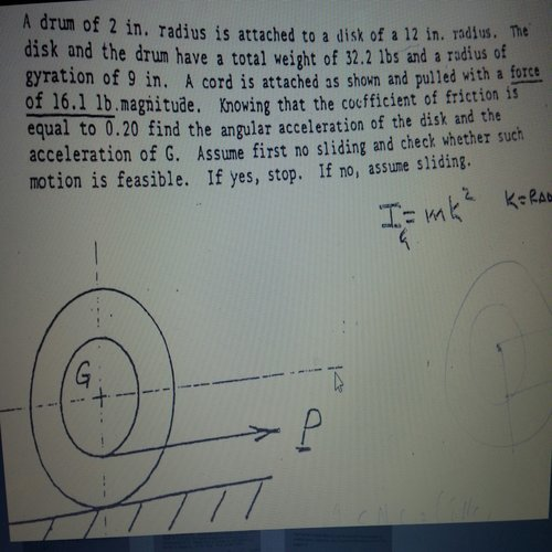 Solved Find the angular acceleration of the disk and the | Chegg.com