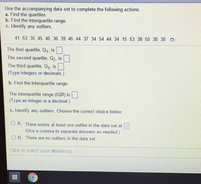 Solved Use the accompanying data set to complete the | Chegg.com Solved Use the accompanying data set to complete the | Chegg.com