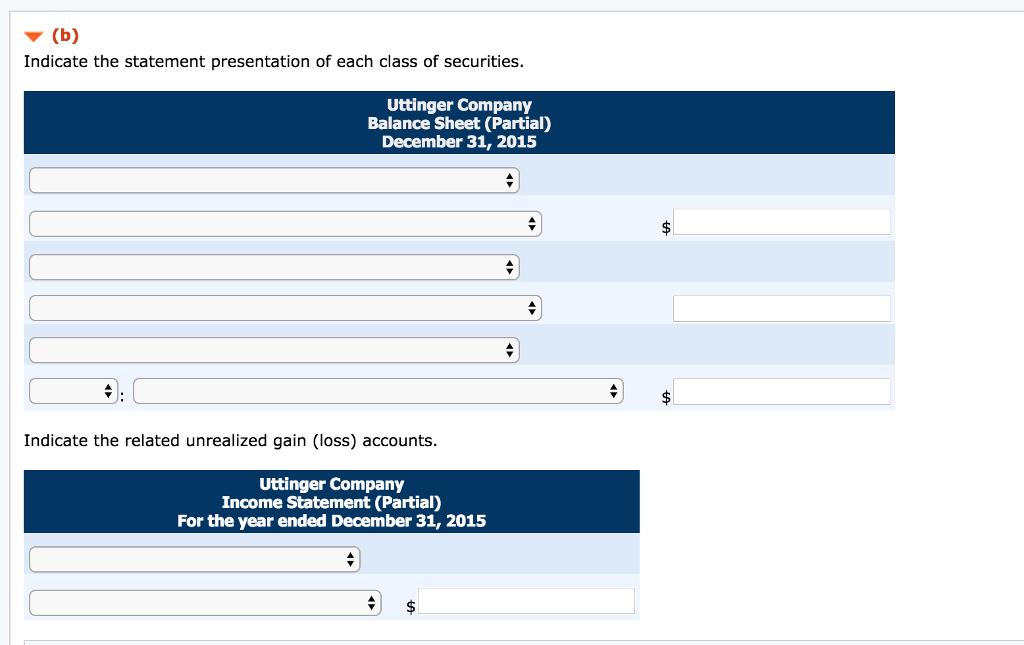 Solved Exercise 12-12 (Part Level Submission) Uttinger | Chegg.com