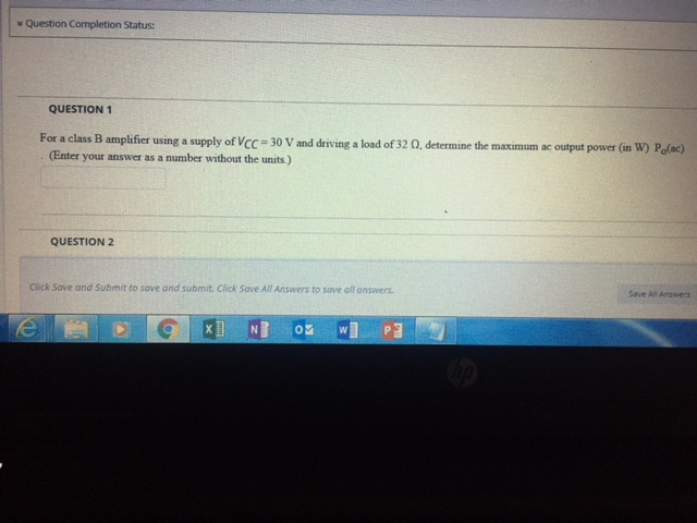 Solved w Question Completion Status: QUESTION1 For a class B | Chegg.com