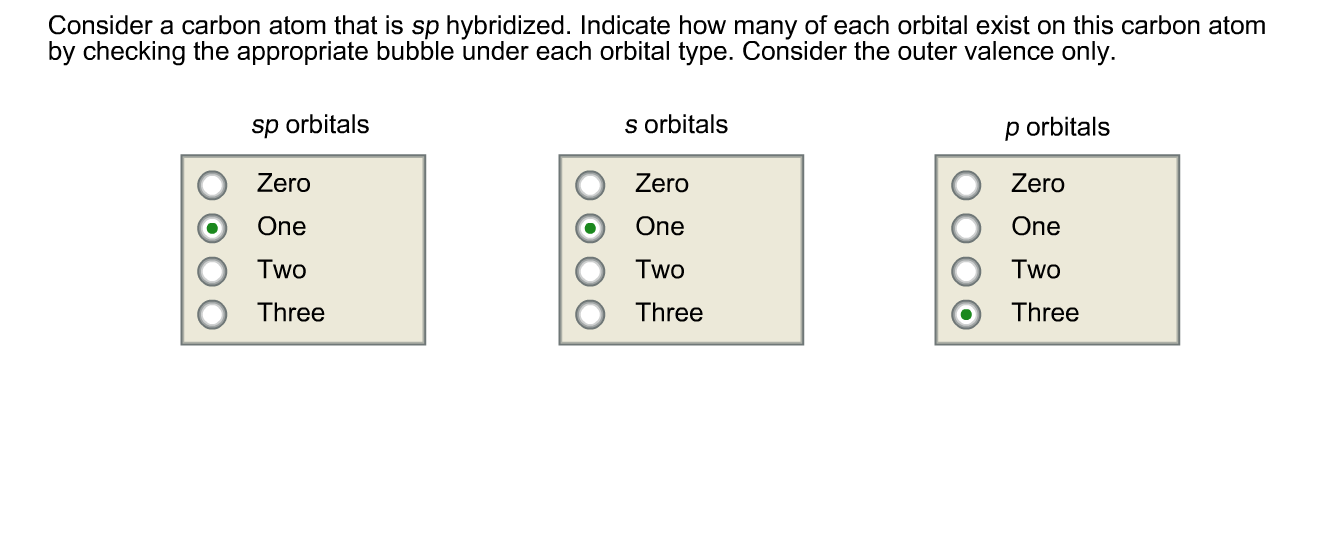 Solved Consider a carbon atom that is sp hybridized. | Chegg.com