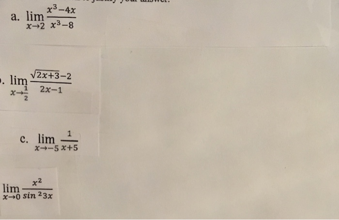 Solved lim_x rightarrow x^3 - 4x/x^3 - 8 lim_x rightarrow | Chegg.com