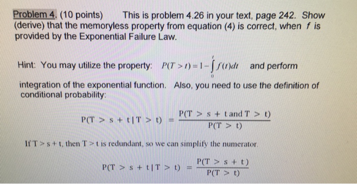 Solved Problem 4. (10 points) This is problem 4.26 in your | Chegg.com
