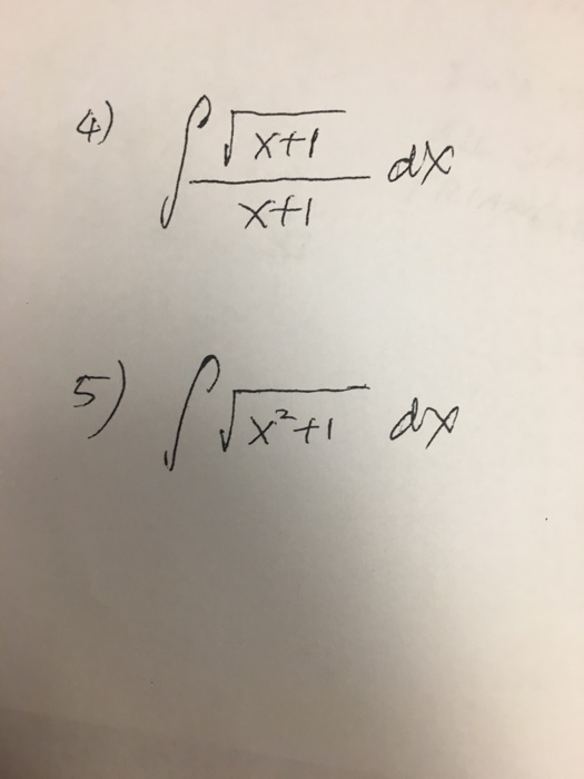 Solved Infinity square root x+1/x+1 dx Infinity square root | Chegg.com