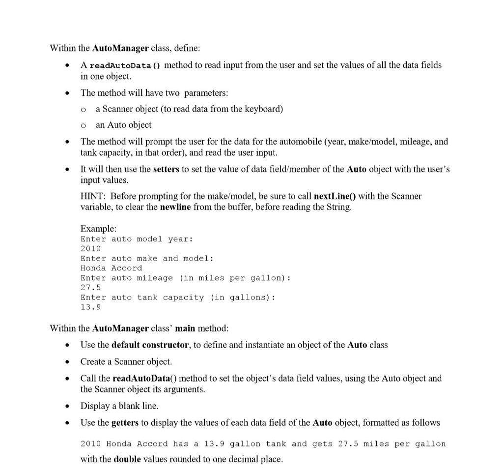 Solved Write a program to create objects that represent | Chegg.com