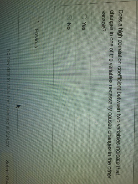 Solved Does a high correlation coefficient between two | Chegg.com