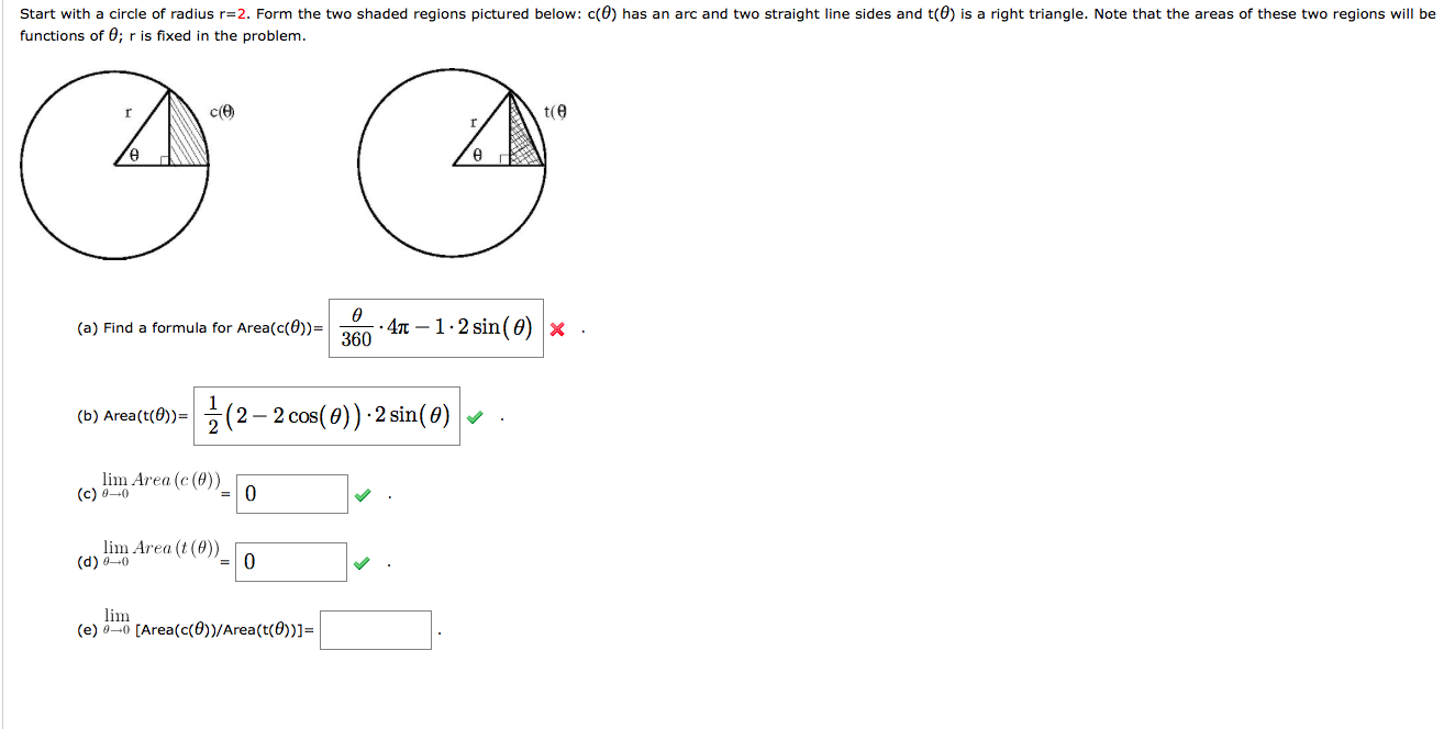 Solved Start with a circle of radius r = 2. Form the two | Chegg.com