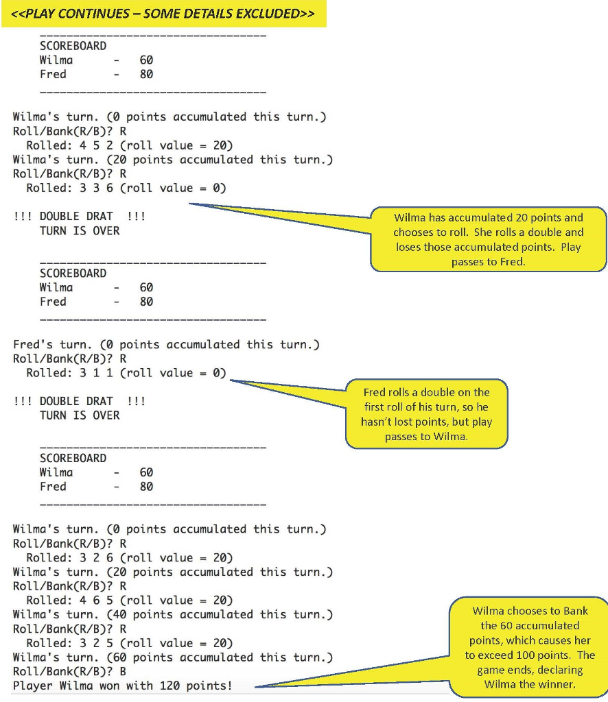 Solved Write the rollDice method in a DoubleDrat class as | Chegg.com