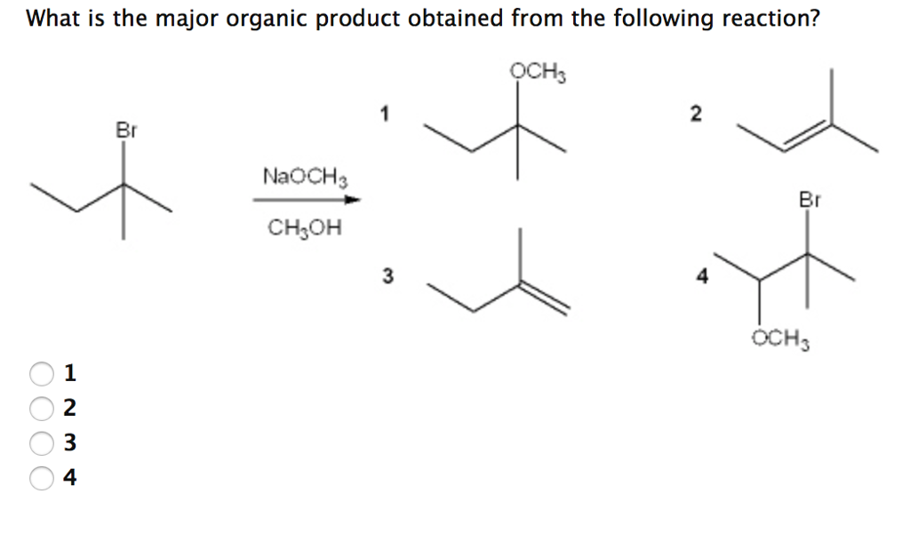Solved What is the major organic product obtained from the | Chegg.com